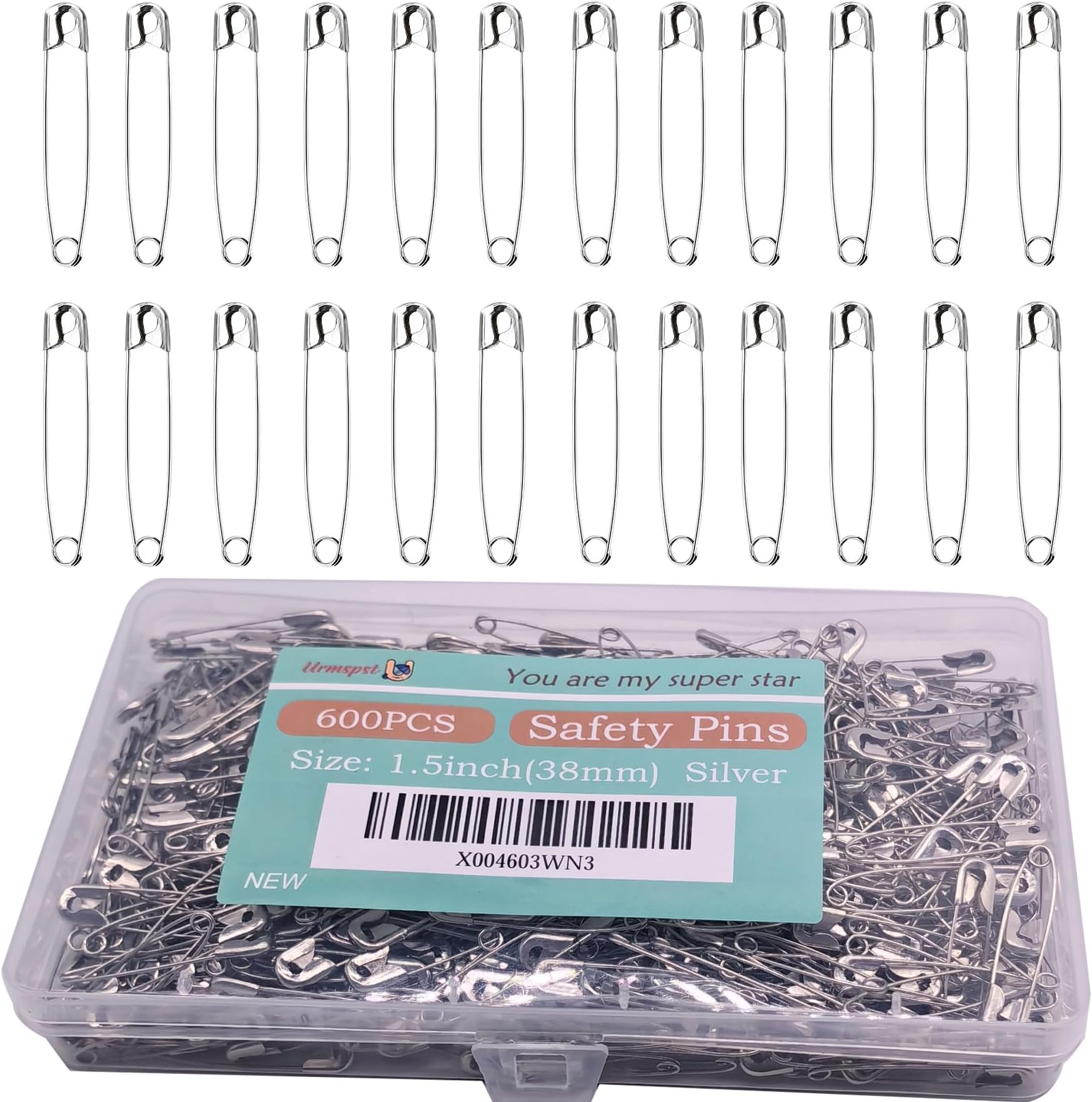 Amazon.com: Extra Large Safety Pin Size 3 Closed 2 Inch Long 1440 Count ...