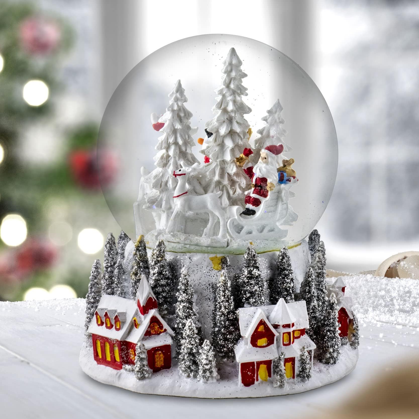 Amazon.com: Reed & Barton 867074 North Pole Bound Musical Snow Globe ...