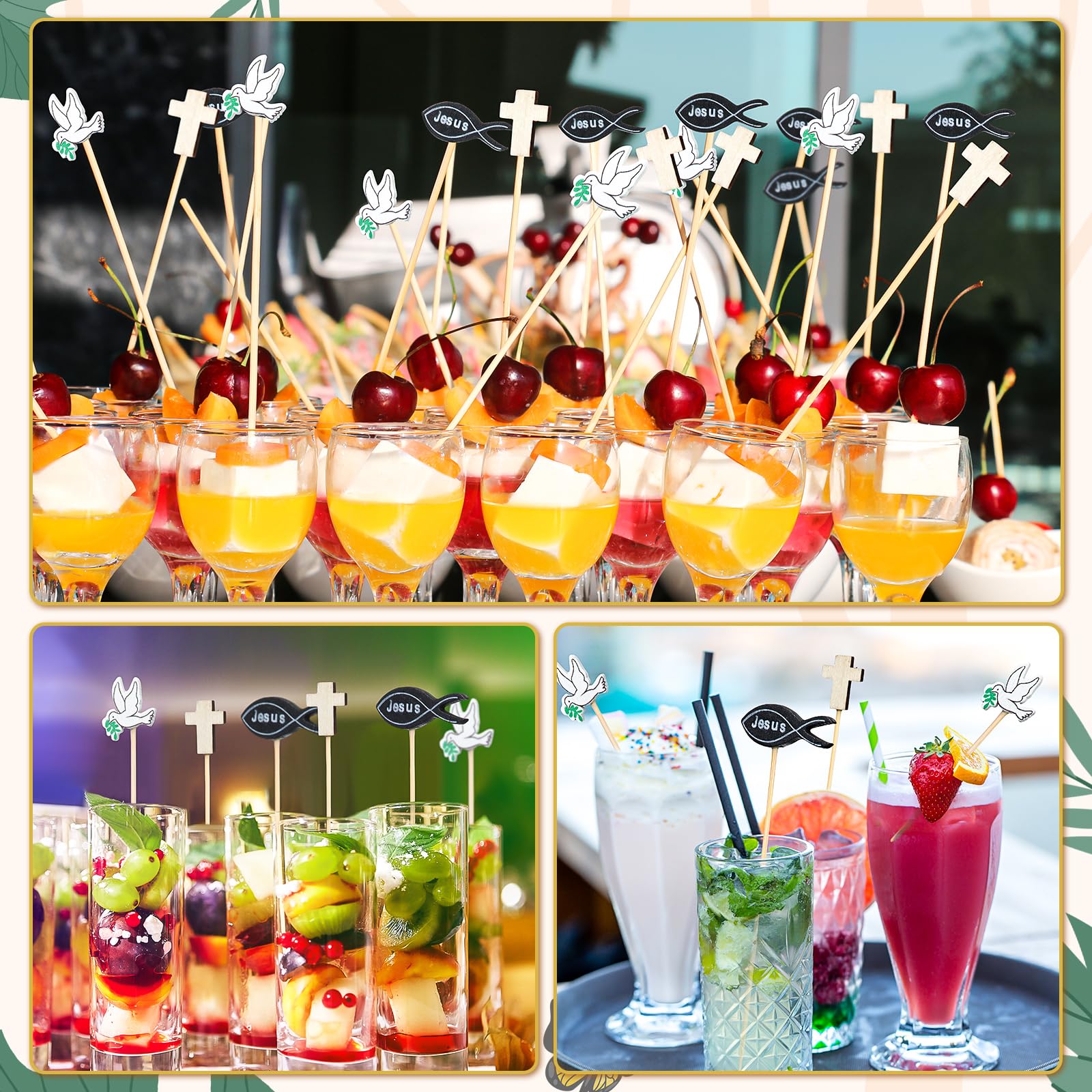Snapklik.com : 100 Pcs First Holy Communion Cocktail Picks 4.7 Inch ...