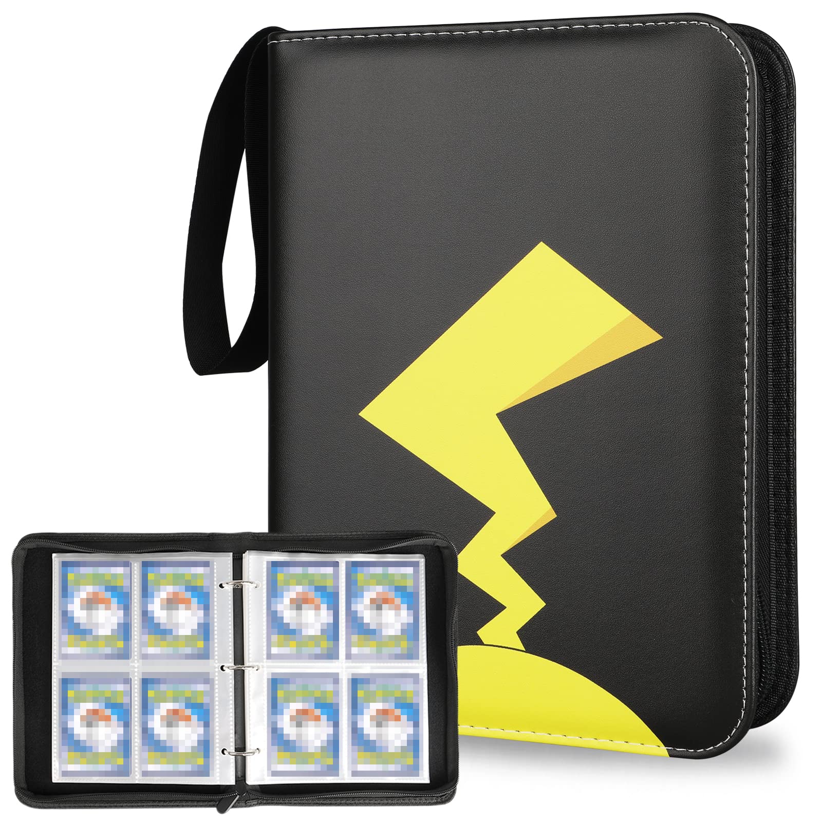 Buy Trading Card Binder 4 Pocket for Pokemon Card Binder Holding 400 ...