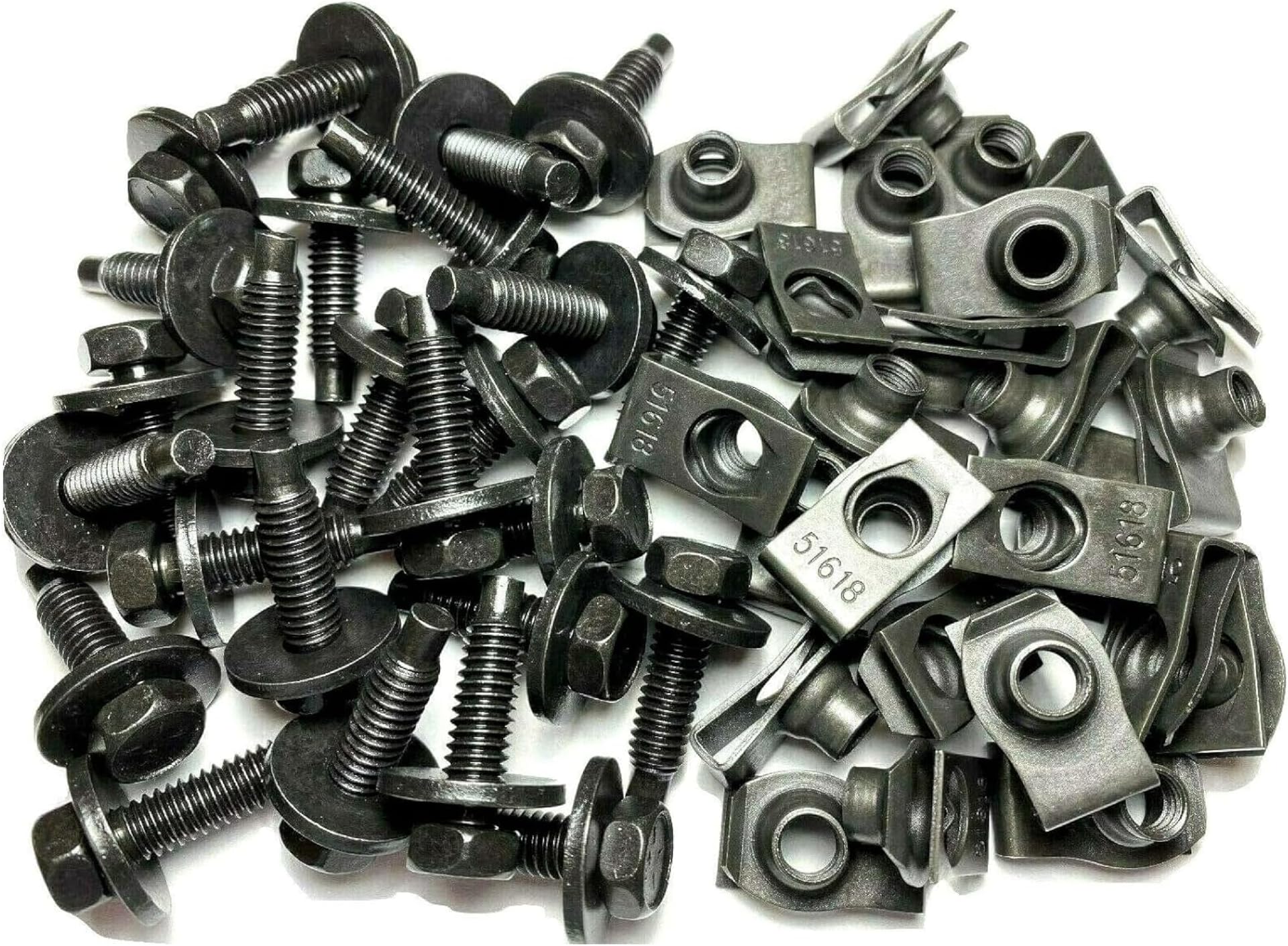 Amazon.com: 50 5/16"-18 x 7/8" Indented Hex Head Sems Body Bolts ...
