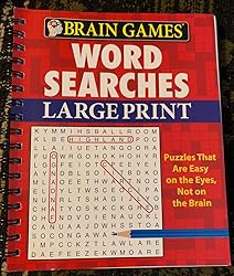 Brain Games - Word Searches - Large Print (Red): Publications ...