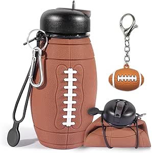 Botella Agua Plegable Deportiva, Forma Fútbol, Béisbol, Rugby, Termo ...