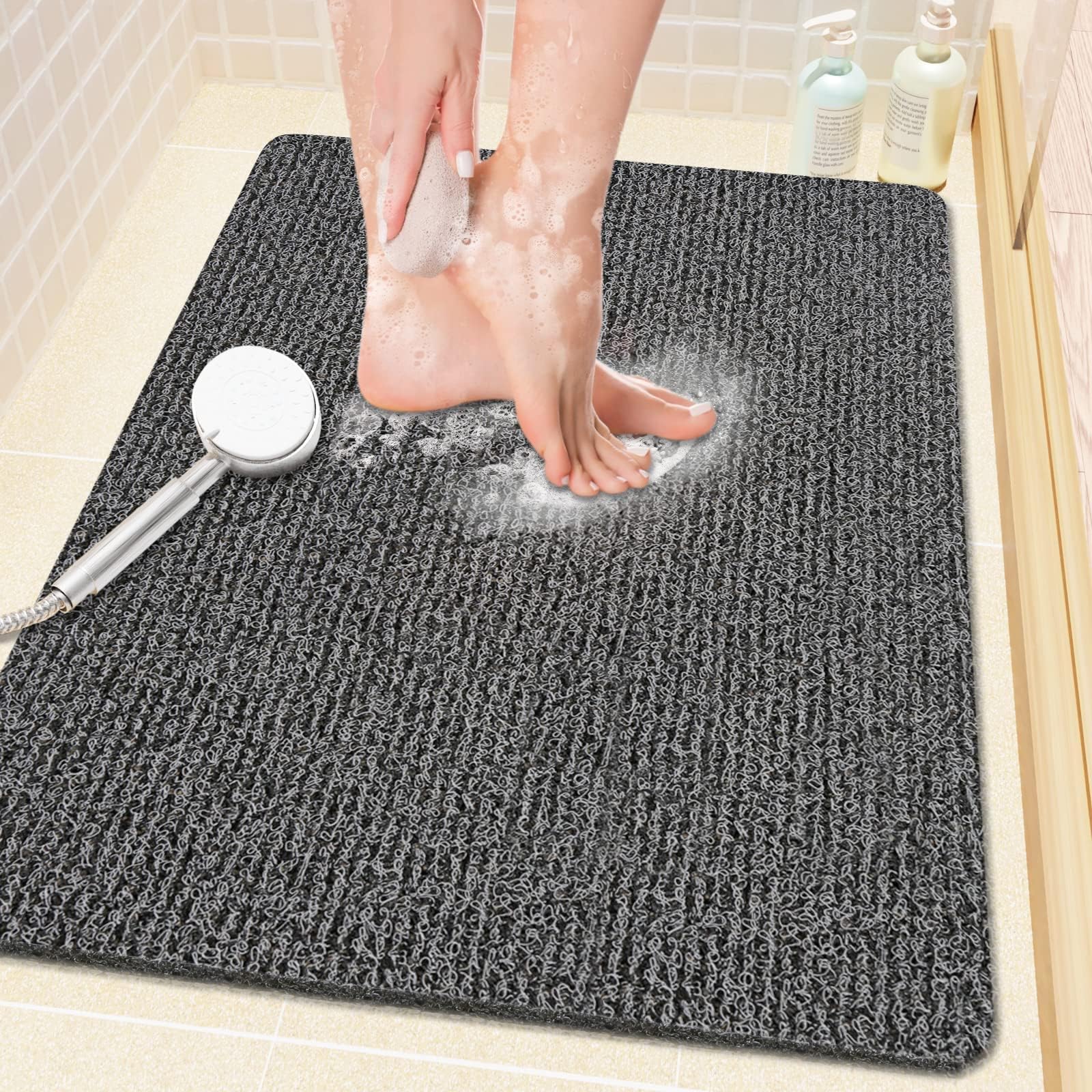 Amazon.com: Pure Bath Holographic 15"x27" Non-Slip Bath Tub Mat with ...