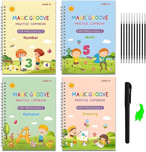 Grooved Magic Copybook Grooved Writing Book for Kids : Amazon.ca ...