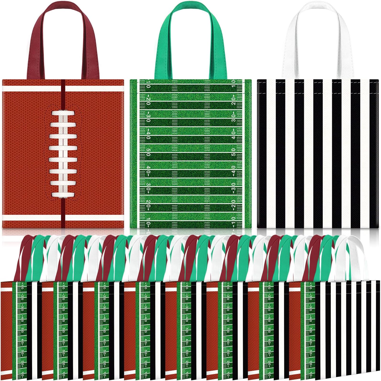 Amazon.com: Photect 24 Pcs Football Bags Football Non Woven Gift Bags ...