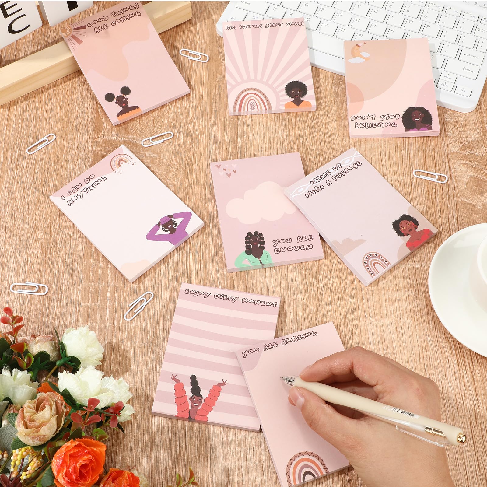 Snapklik.com : 450 Sheets Black Girl Sticky Notes - Motivational ...