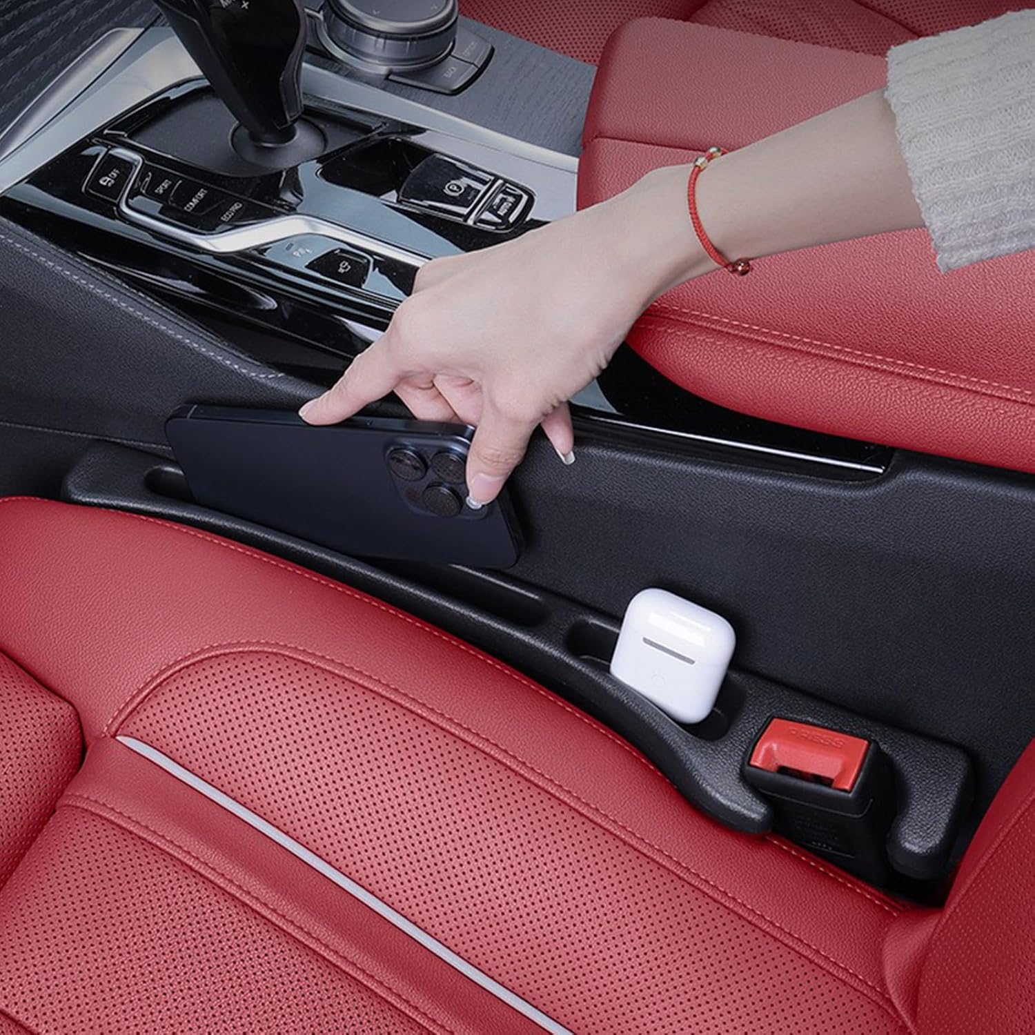 iVaristle Car Seat Gap Filler 2 Packs, Seat Crevice Blocker Organizer ...