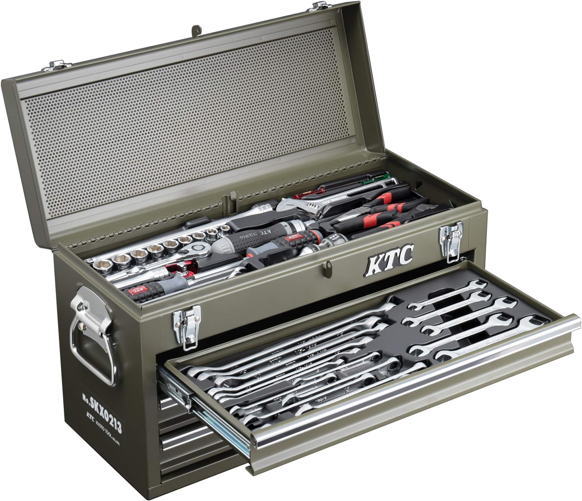 Amazon.co.jp: KTC SK39120XMREM 9.5sq. 91 Piece Tool Set, Matte Red ...