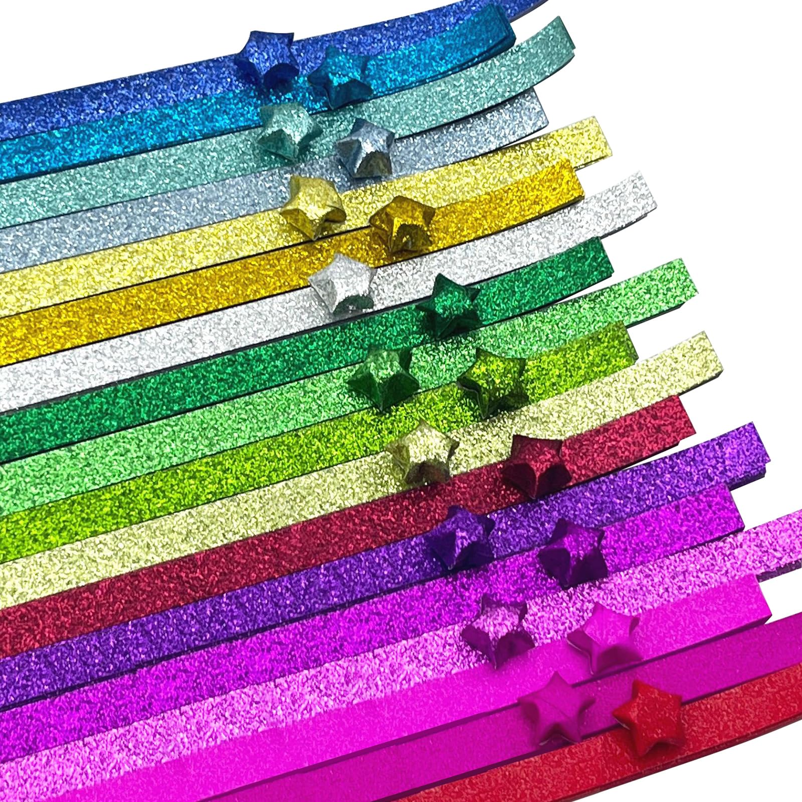 Snapklik.com : Qunrwe Glitter Origami Star Paper Strips 360 Sheets ...