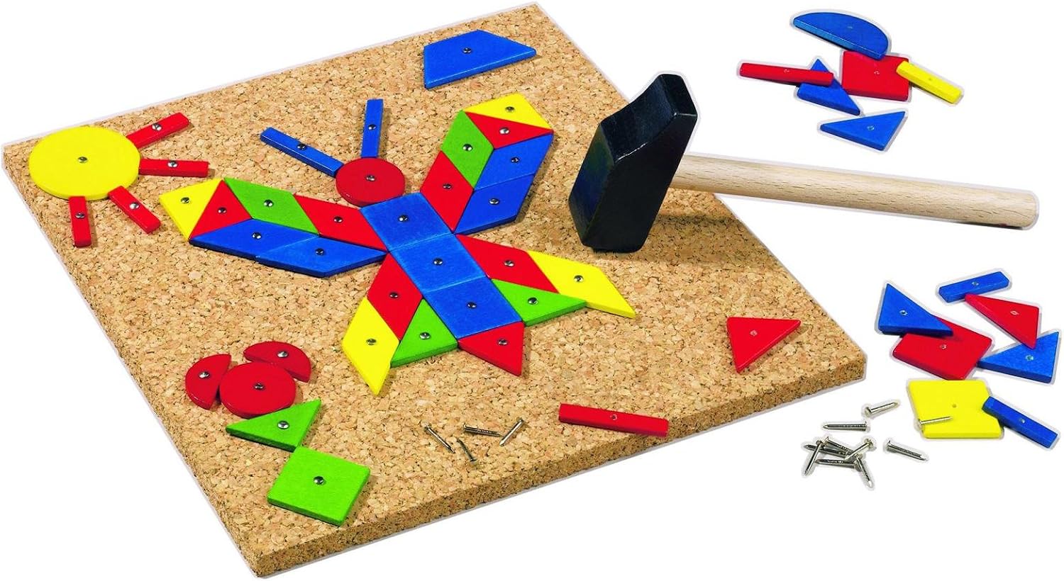 Amazon.com: HABA Geo Shape Tack Zap Large 100 Piece Set, Montessori ...