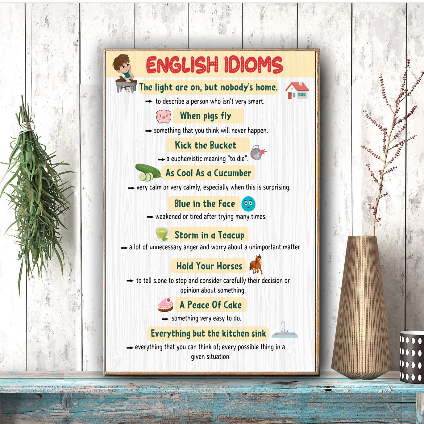 Idioms List For Kids