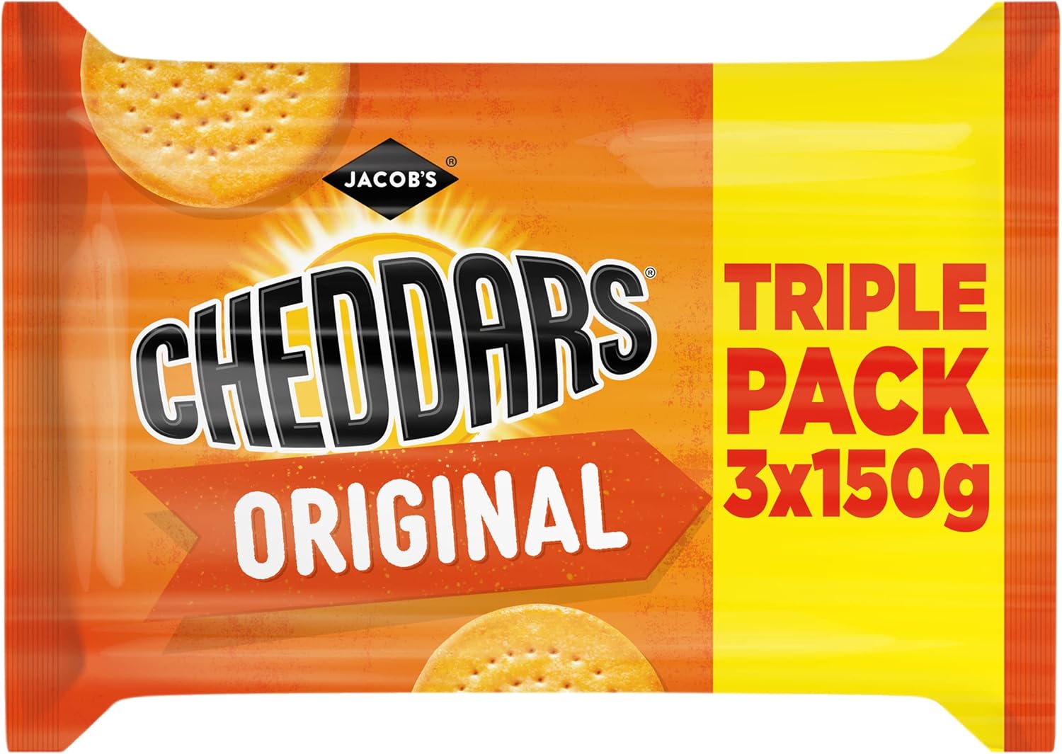Jacob's Original Cheddars Triple Pack 3 x 150g : Amazon.co.uk: Grocery