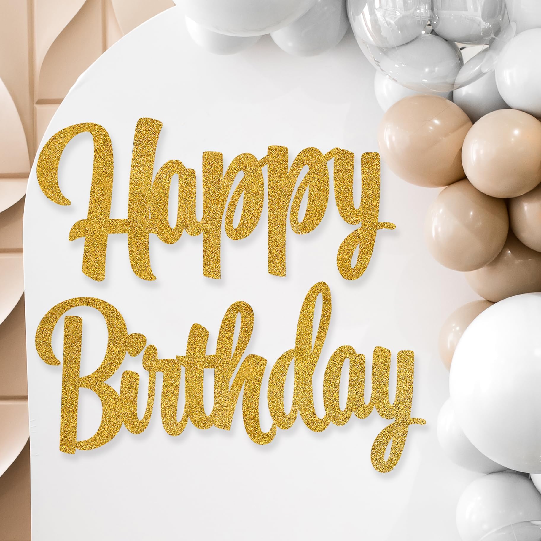 Amazon.com: Happy Birthday Decal for Balloon Arch Large PVC Happy ...