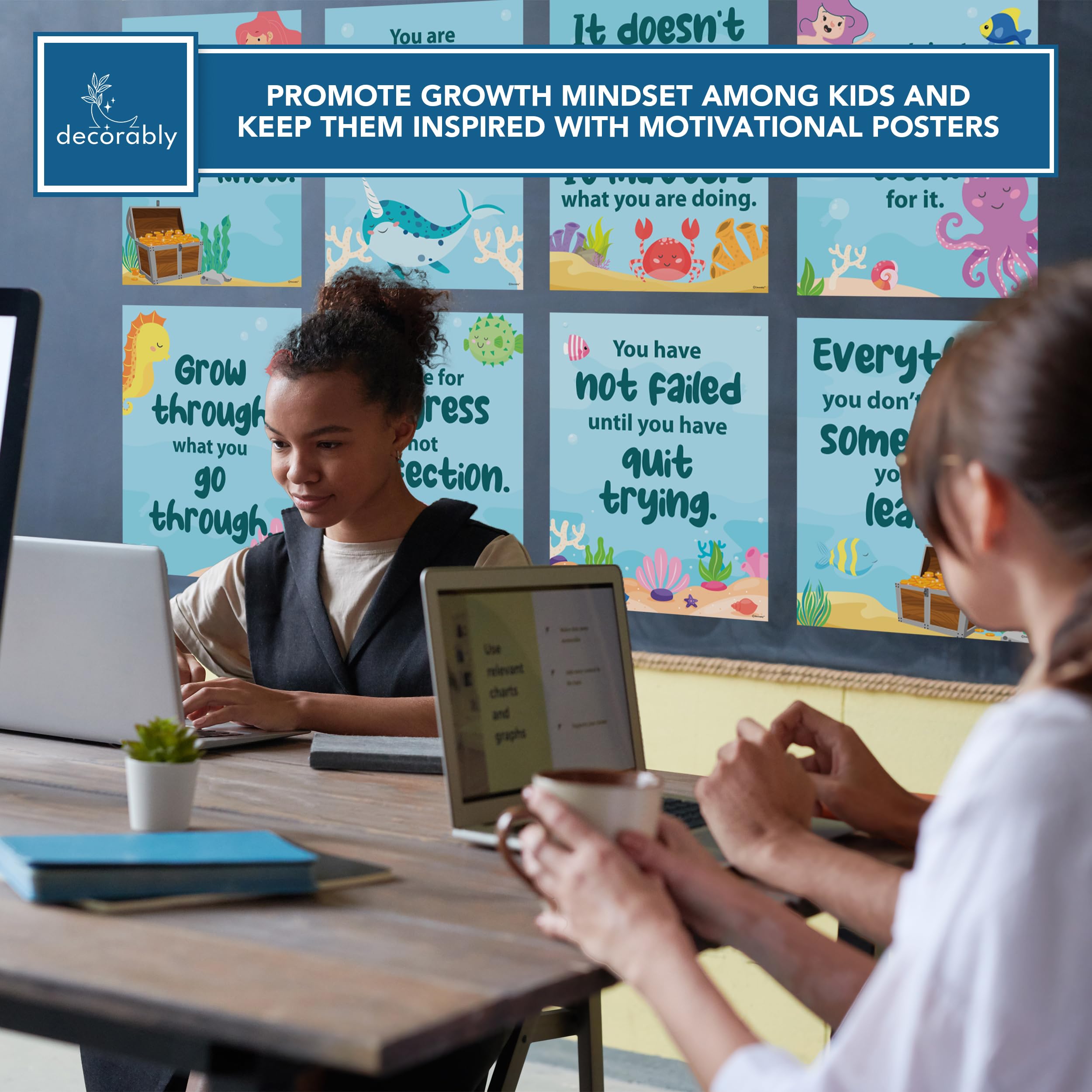 Snapklik.com : 15 Ocean Theme Classroom Decor, 11x14in Matte-Laminated ...