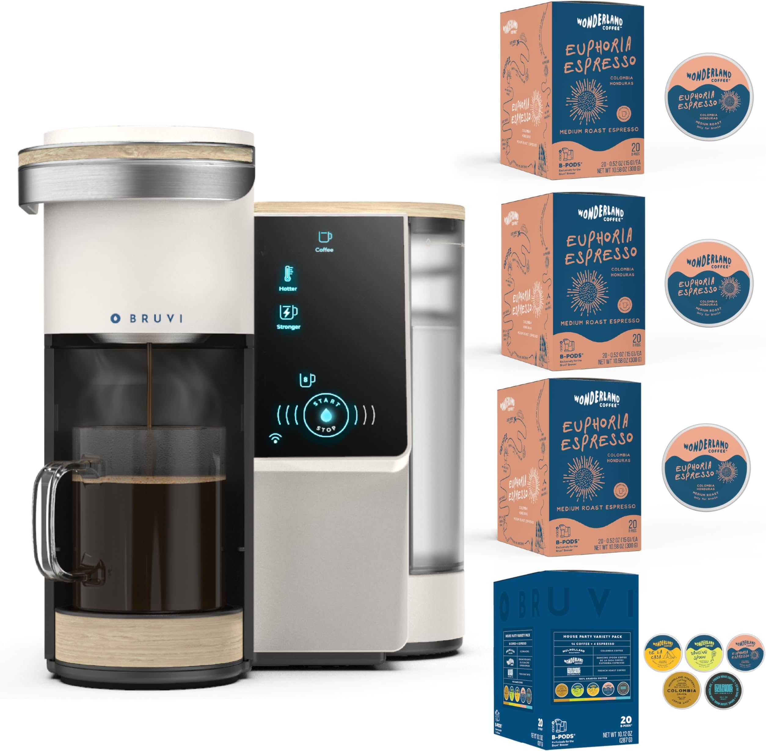 Amazon.com: BRUVI Starter Bundle with 80 B-Pods (20 ct Variety Pack and ...