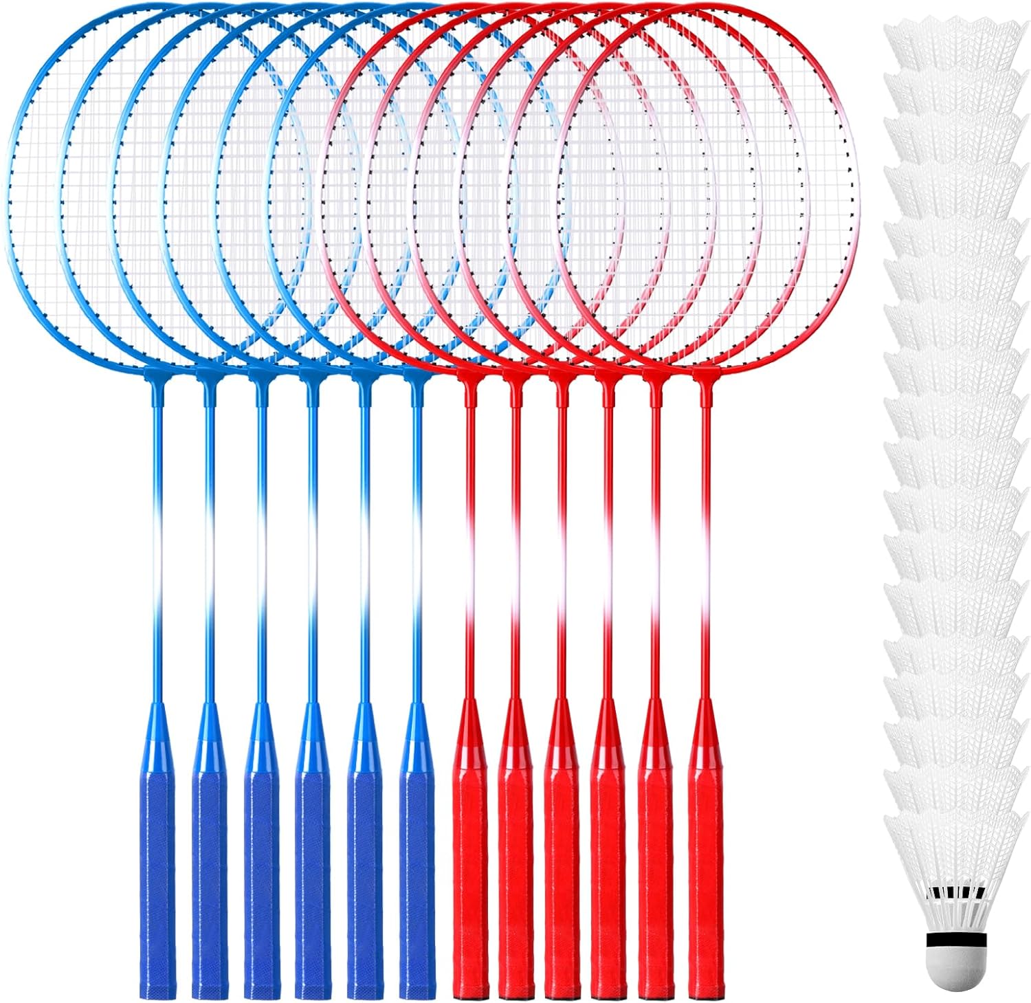 Amazon.com : Meooeck 12 Pcs Badminton Rackets Set Badminton Rackets for ...