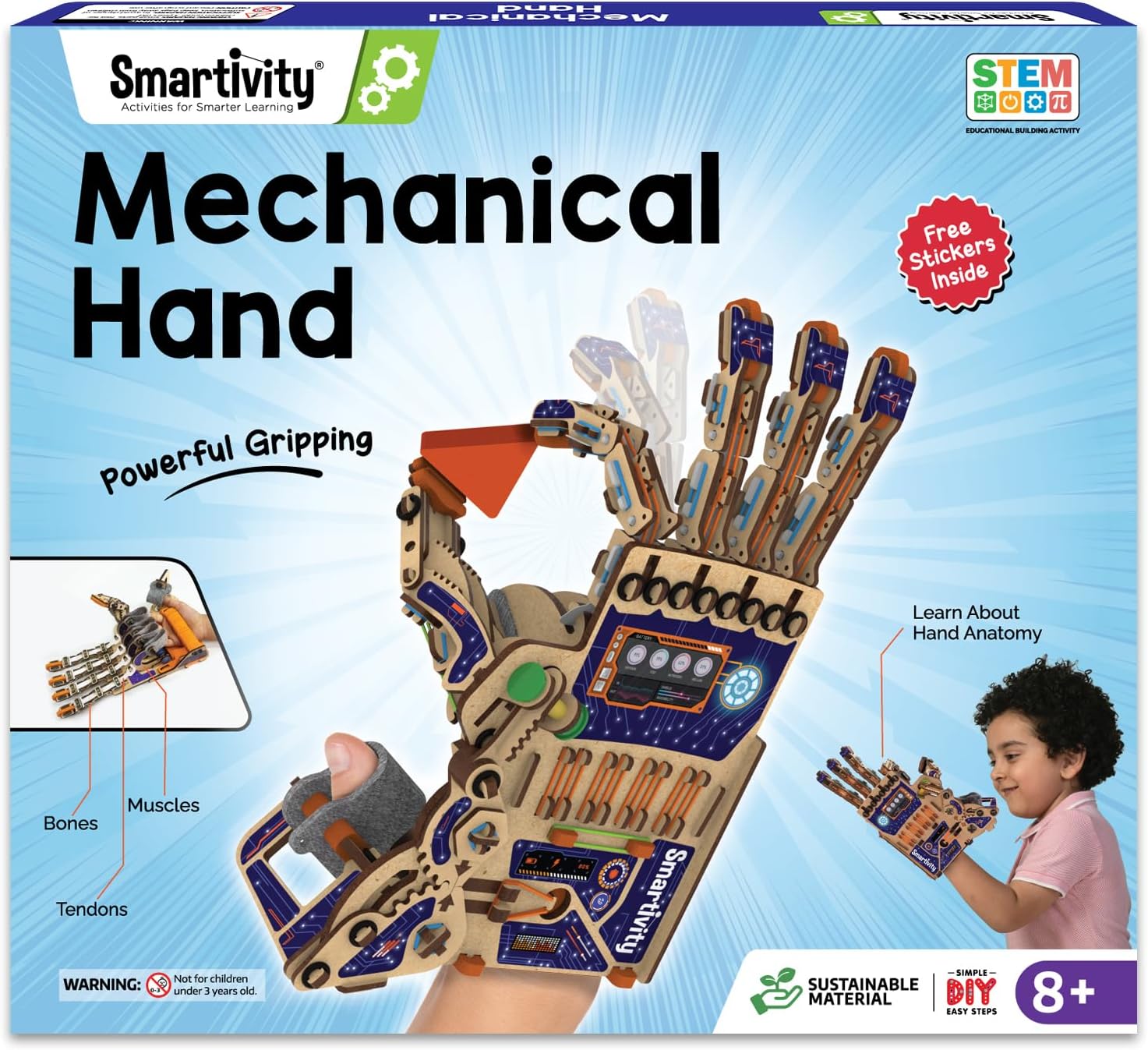 Amazon.com: Smartivity Robotic Mechanical Hand Toy for 8-14 Years Old ...