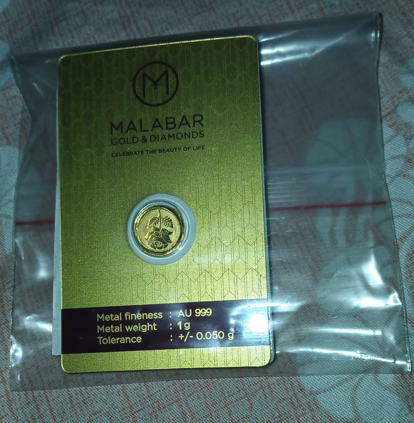 Malabar Gold & Diamonds Gold Coin 24K 1 gram | Gold Coin 24k 999 Purity ...