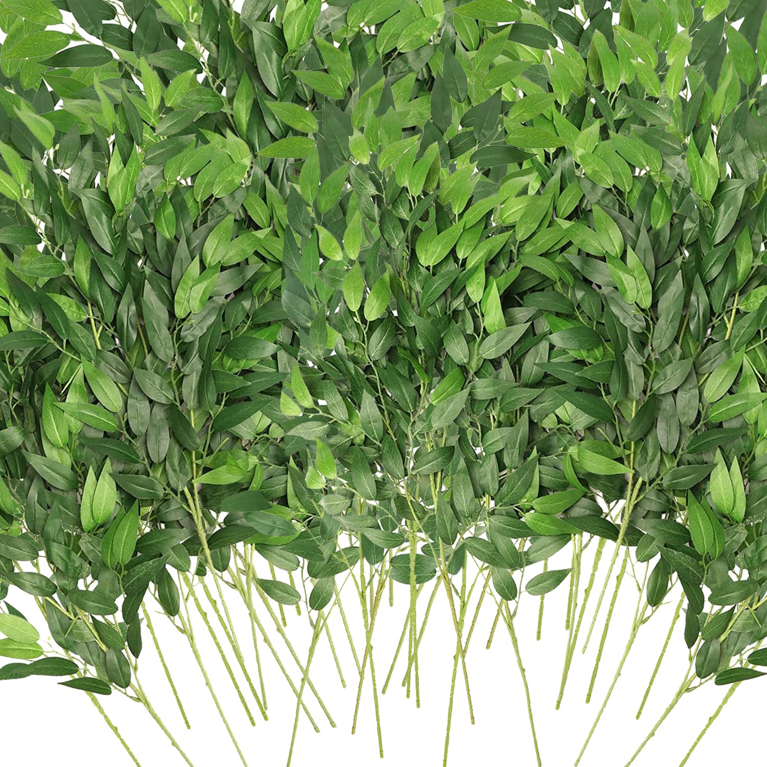 Amazon.com: WONICE Artificial Italian Ruscus Greenery Stems, Faux Green ...