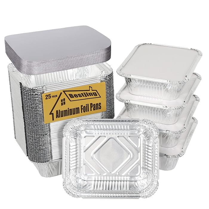 Buy 1 Lb Aluminum Disposable Cookware with Cardboard Lids (25 Pack)-5.9 ...