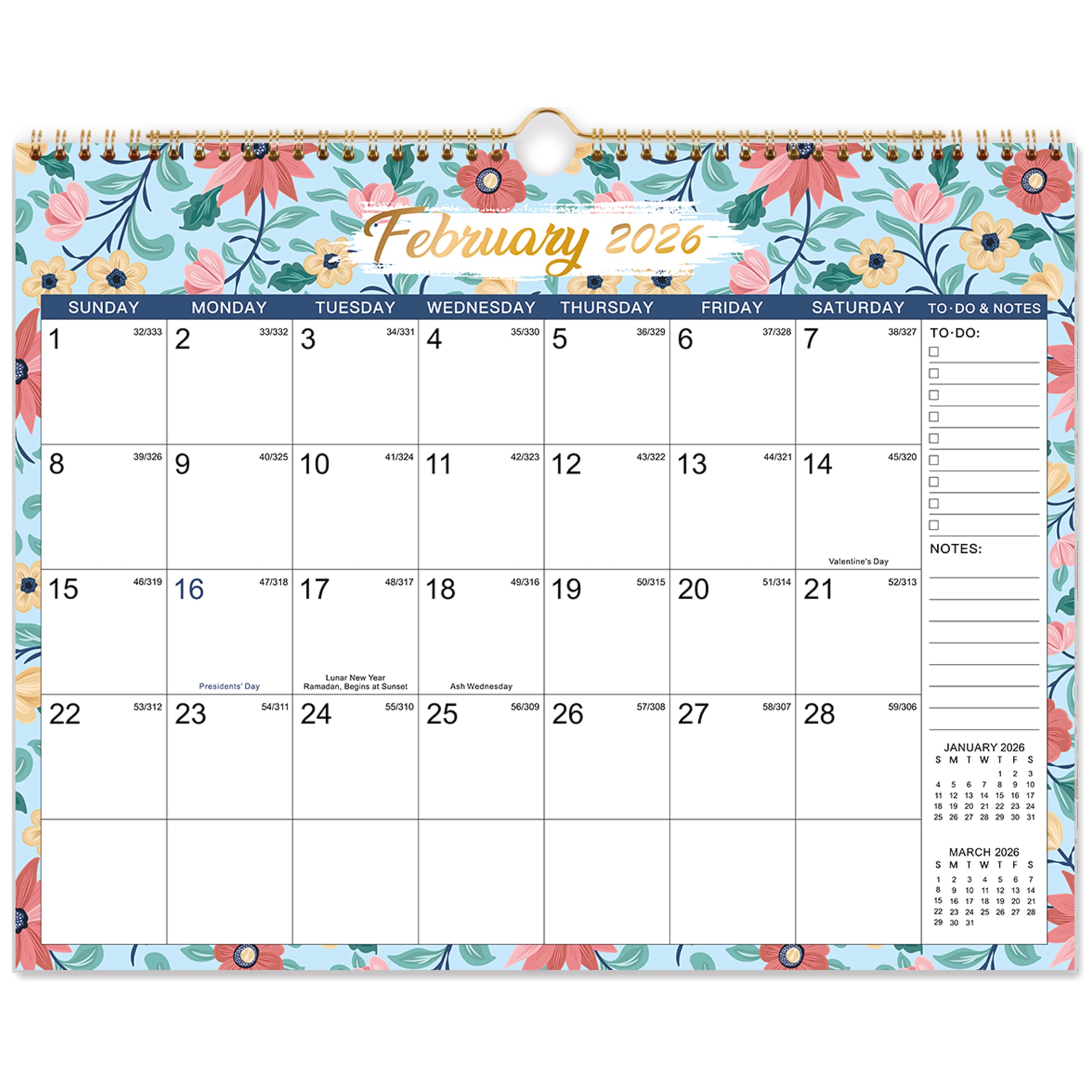 Snapklik.com : 2026 Calendar - 2026 Wall Calendar 12 Month, 14.6" X 11. ...