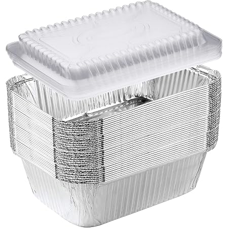 Jodsen 30 Pcs Aluminum Foil Trays, Disposable Thickened Tinfoil Boxes ...
