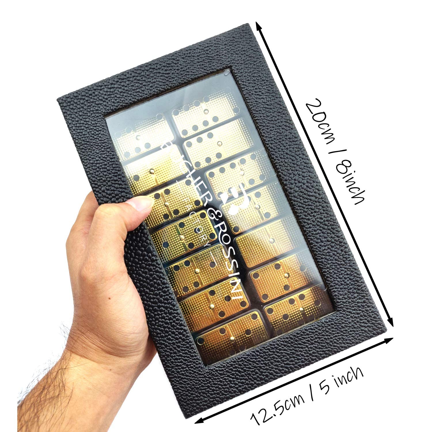 Metal Surface Dominoes Set - Premium Classic 28 Pieces Double Six in ...