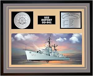 Amazon.com: Navy Emporium USS Dupont DD 941 Framed Navy Ship Display ...