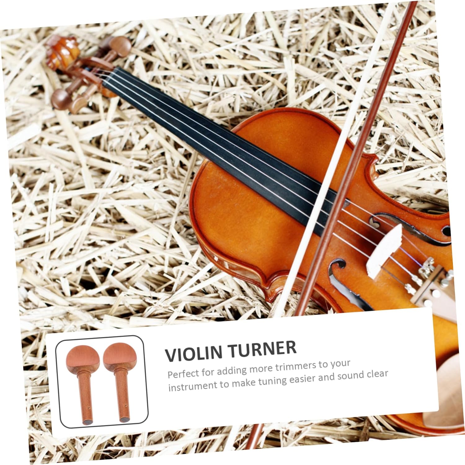 Abaodam 20 Pcs Violin Tuners Wooden Violin Pegs Violin Pegs Replacement Tuning Peg for Violin ...