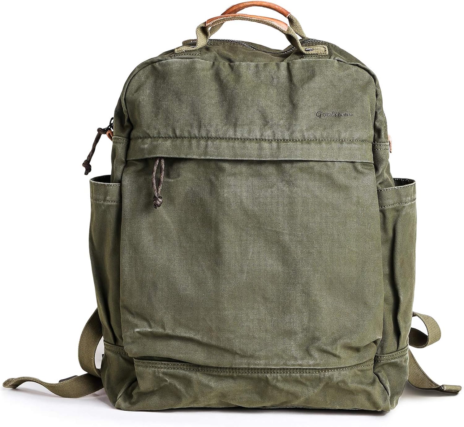 Gootium Canvas Zippered Backpack - Vintage Style Outdoor Rucksack ...