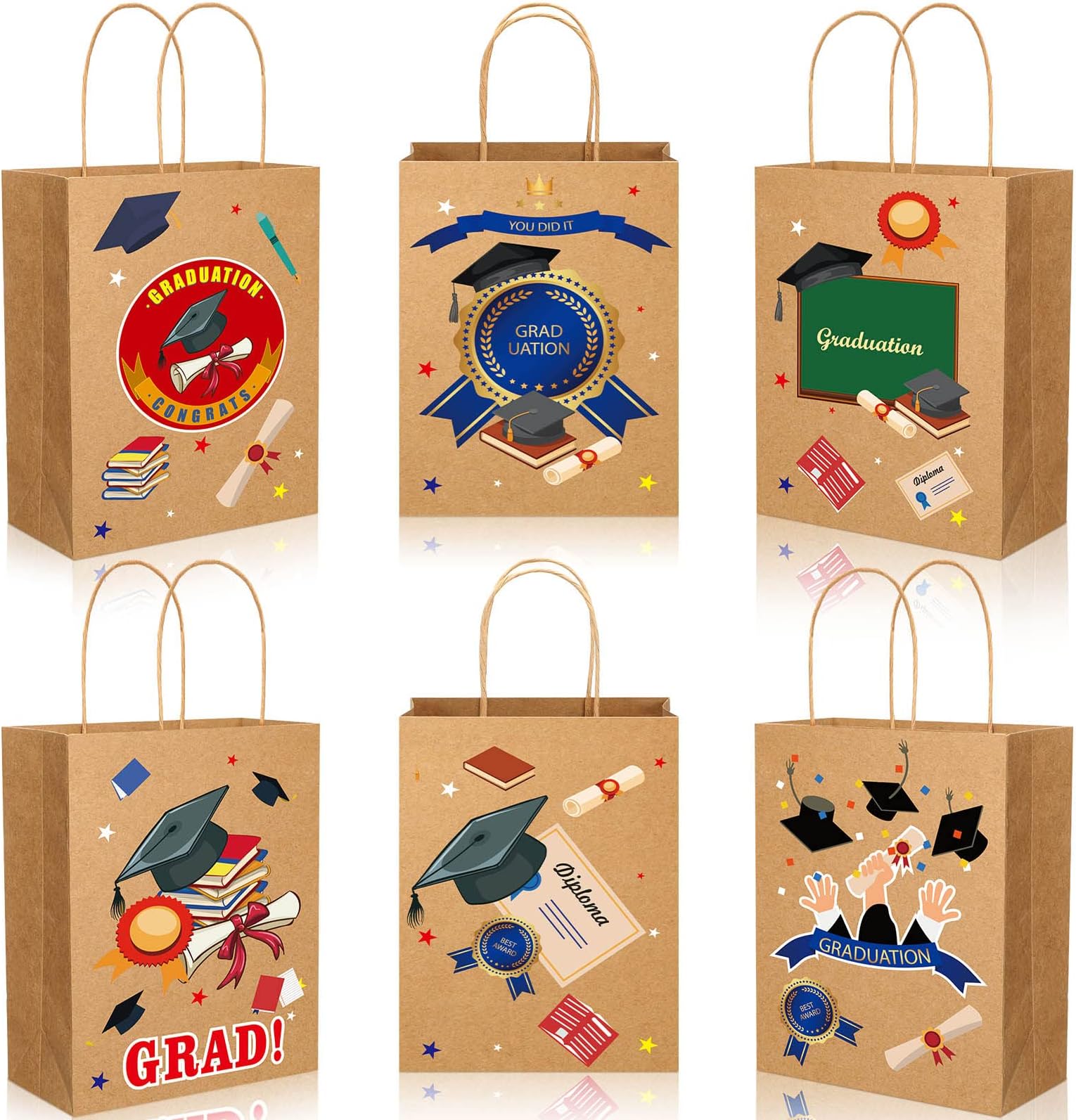 Amazon.com: Chunful 100 Pcs Preschool Graduation Gift Bags Bulk ...