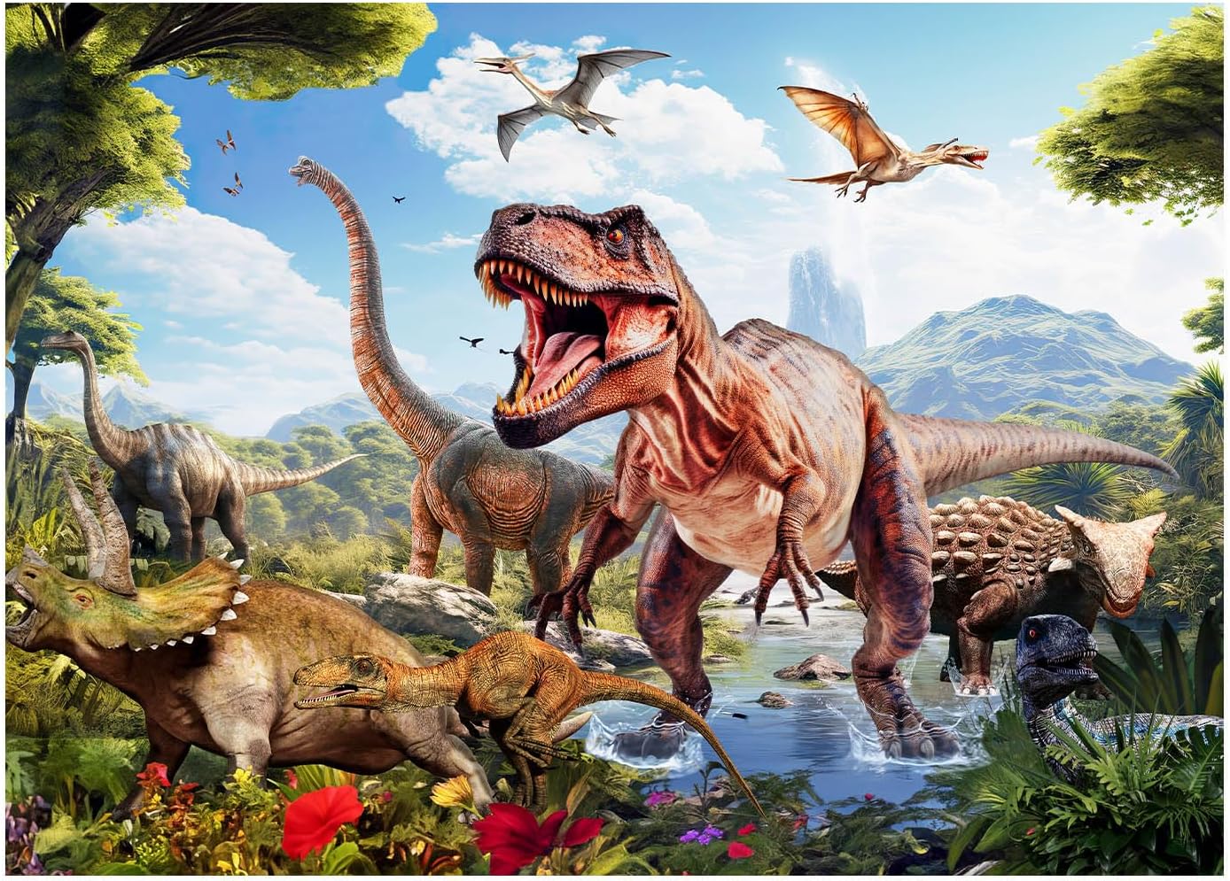 Amazon.com : Baocicco 10x8ft Dinosaurs Theme Backdrop Boy Birthday ...