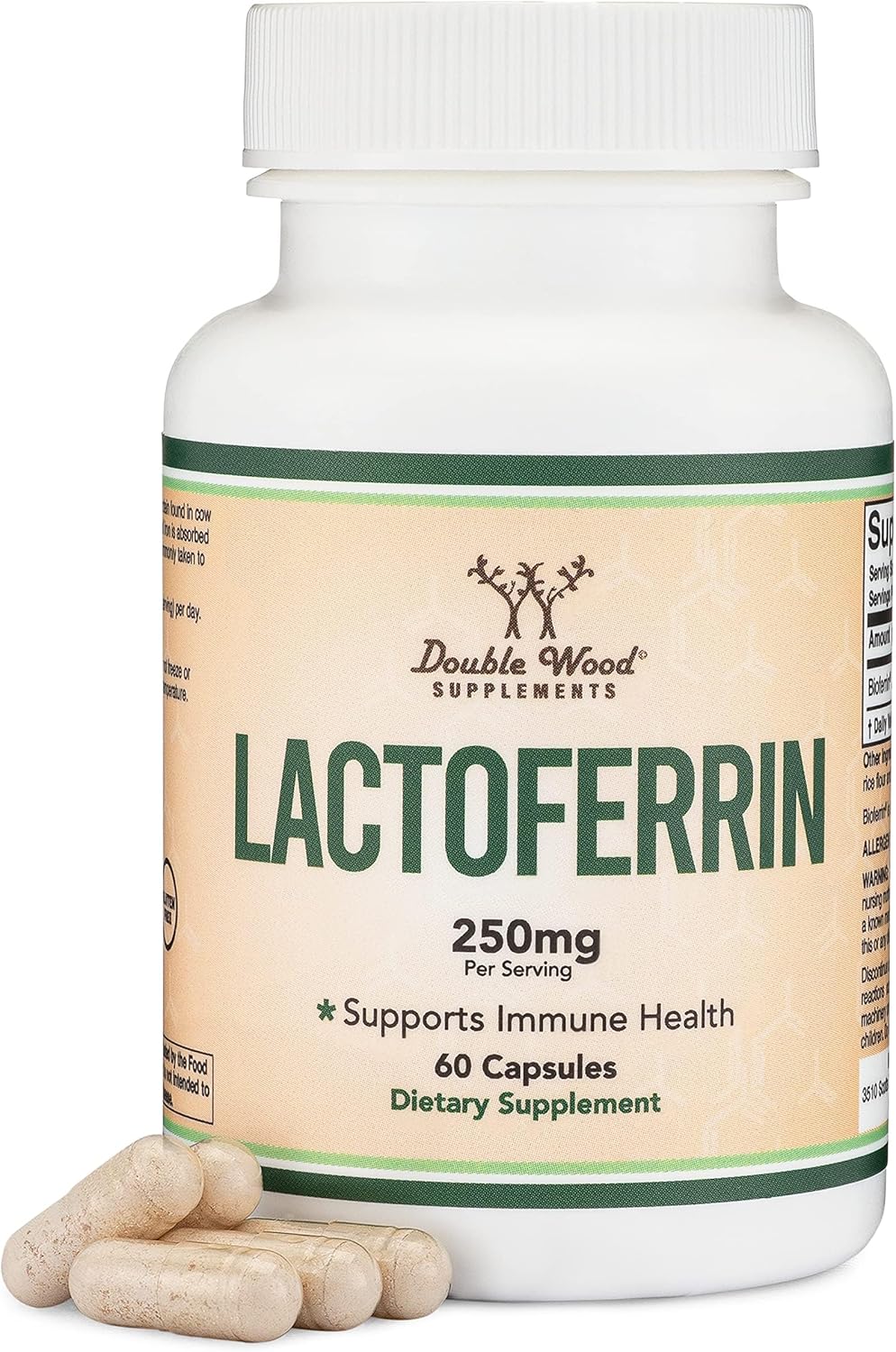 Amazon.com: Lactoferrin 250mg per Serving (60 Capsules) Patented ...