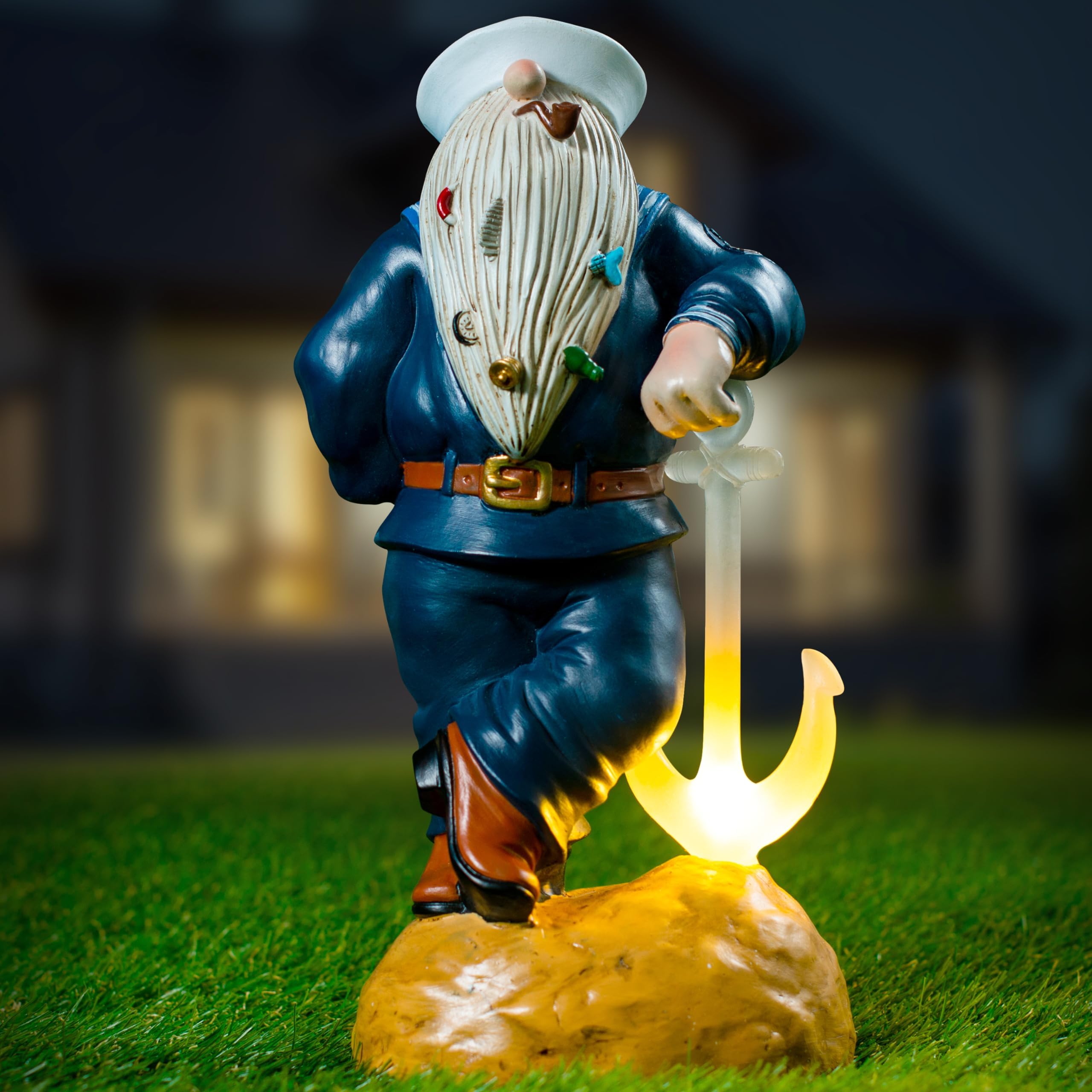 Amazon.com : Nowaday Gnomes - Navy Sailor Gnome in White Uniform with ...