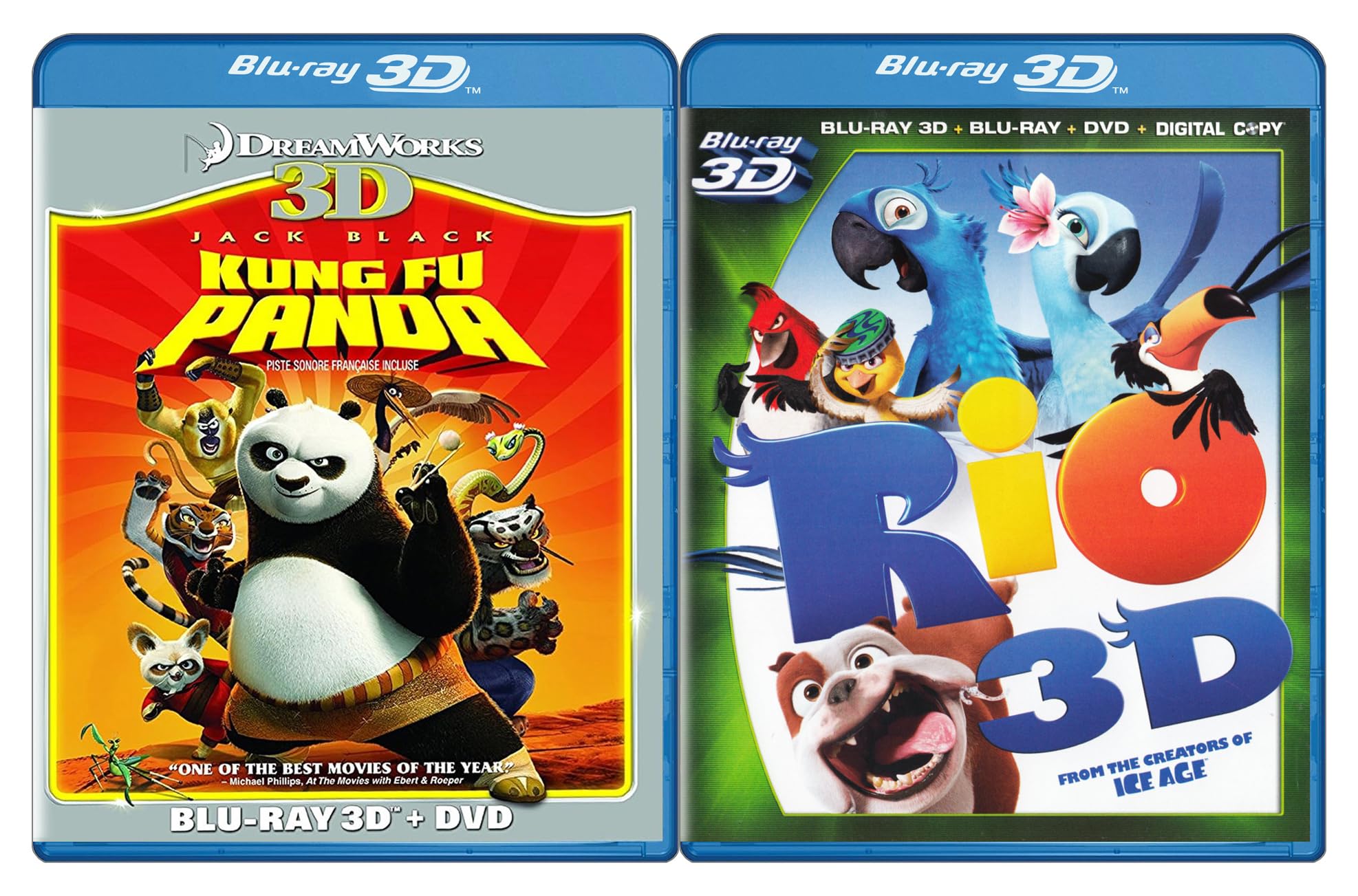 Amazon.com: Kung Fu Panda / Rio (Blu-ray 3D + DVD) (2-Pack) : Movies & TV