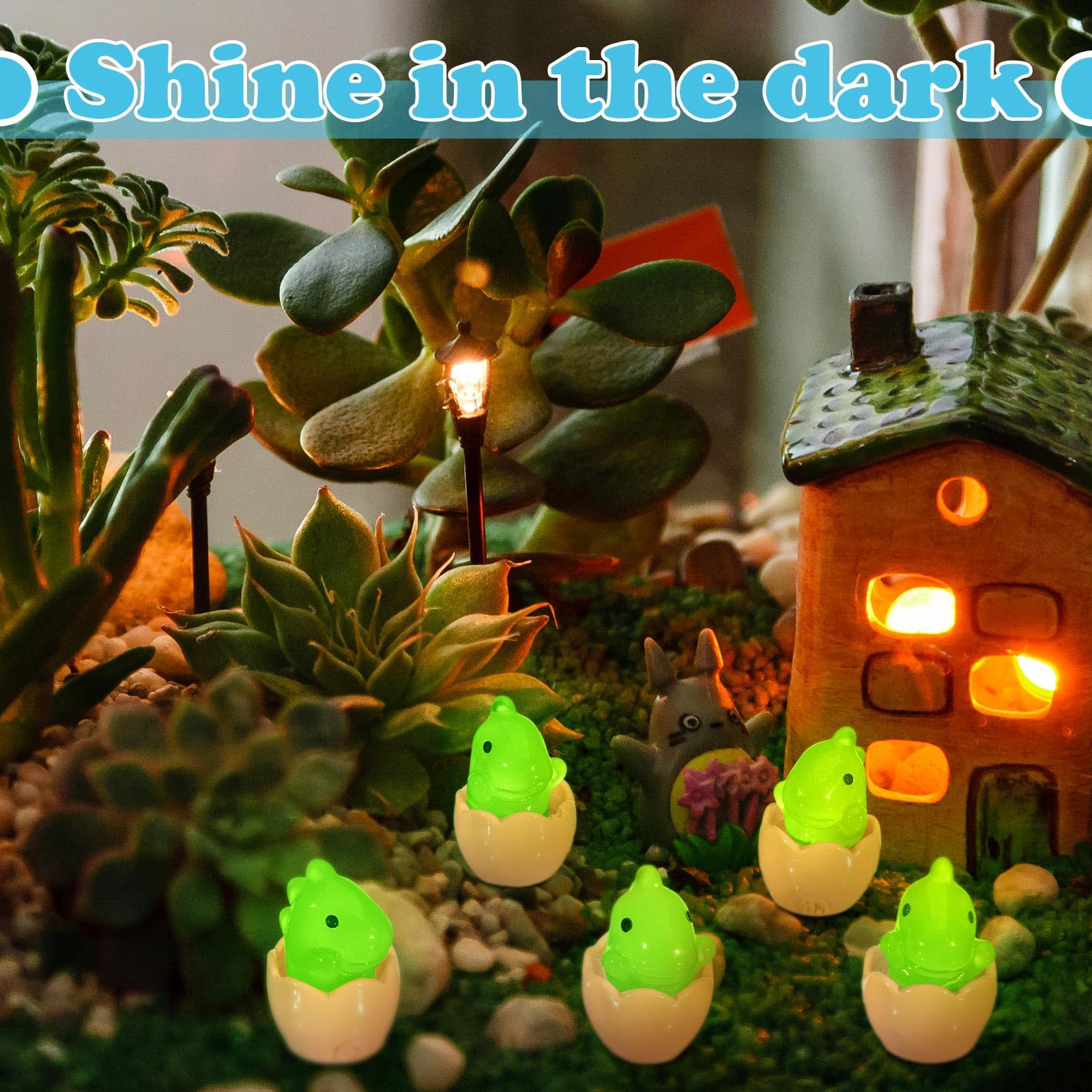 Snapklik.com : 50 Pcs Mini Resin Luminous Dinosaur Figures Glow In The ...