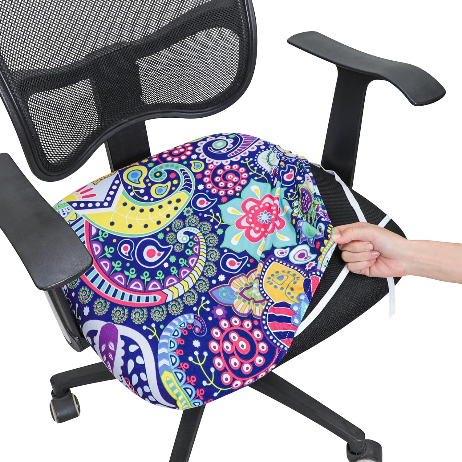 Amazon.com: FORCHEER Office Chair Seat Cover 19x19 inch Printed ...