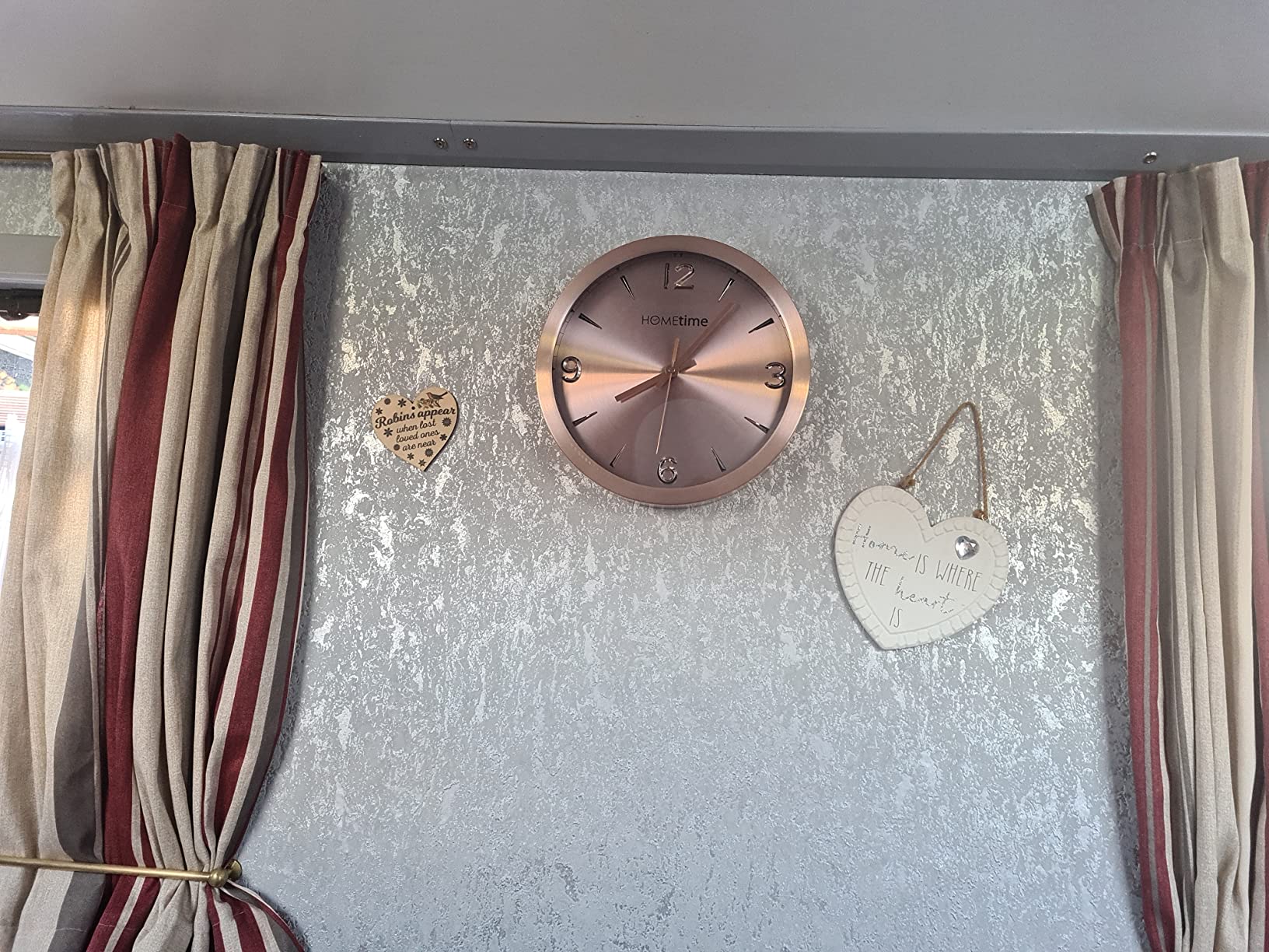 Hometime Shimmer Copper Aluminium Wall Clock : Amazon.co.uk: Home & Kitchen