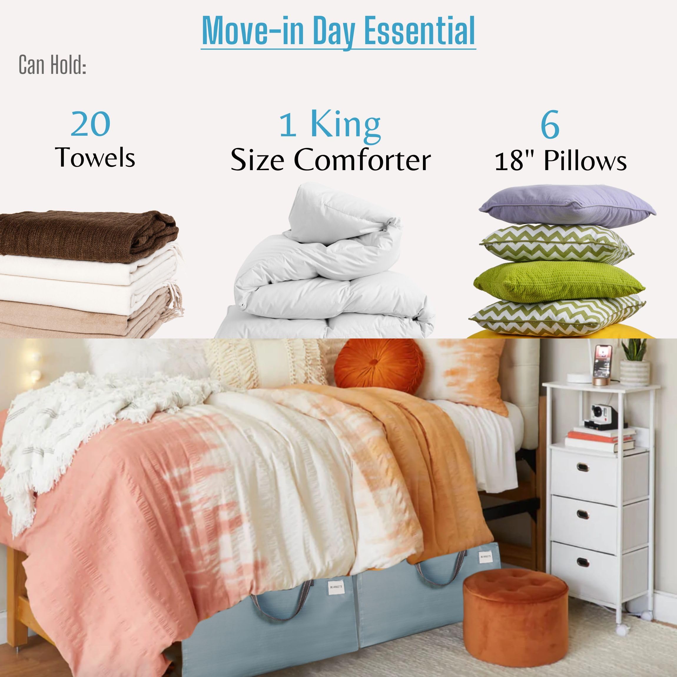 Snapklik.com : VENO 6 Pack Moving And Storage Bags, Heavy Duty ...