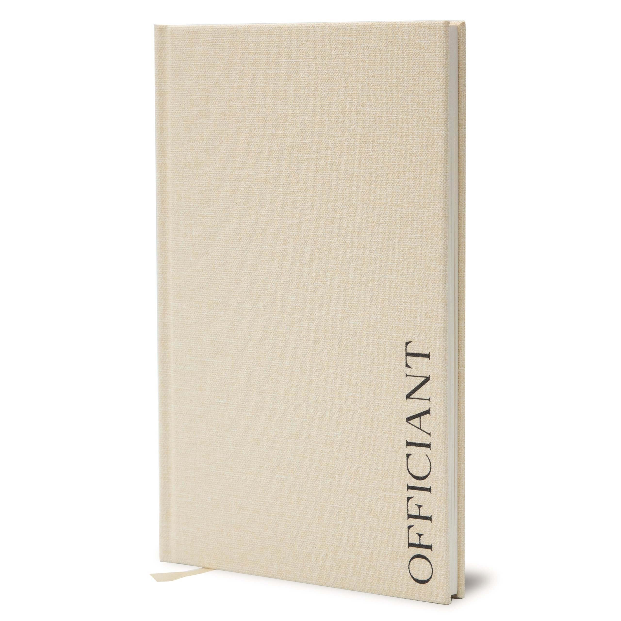 Amazon.com: Wedding Officiant Book - Modern Cream Canvas Linen Printed ...