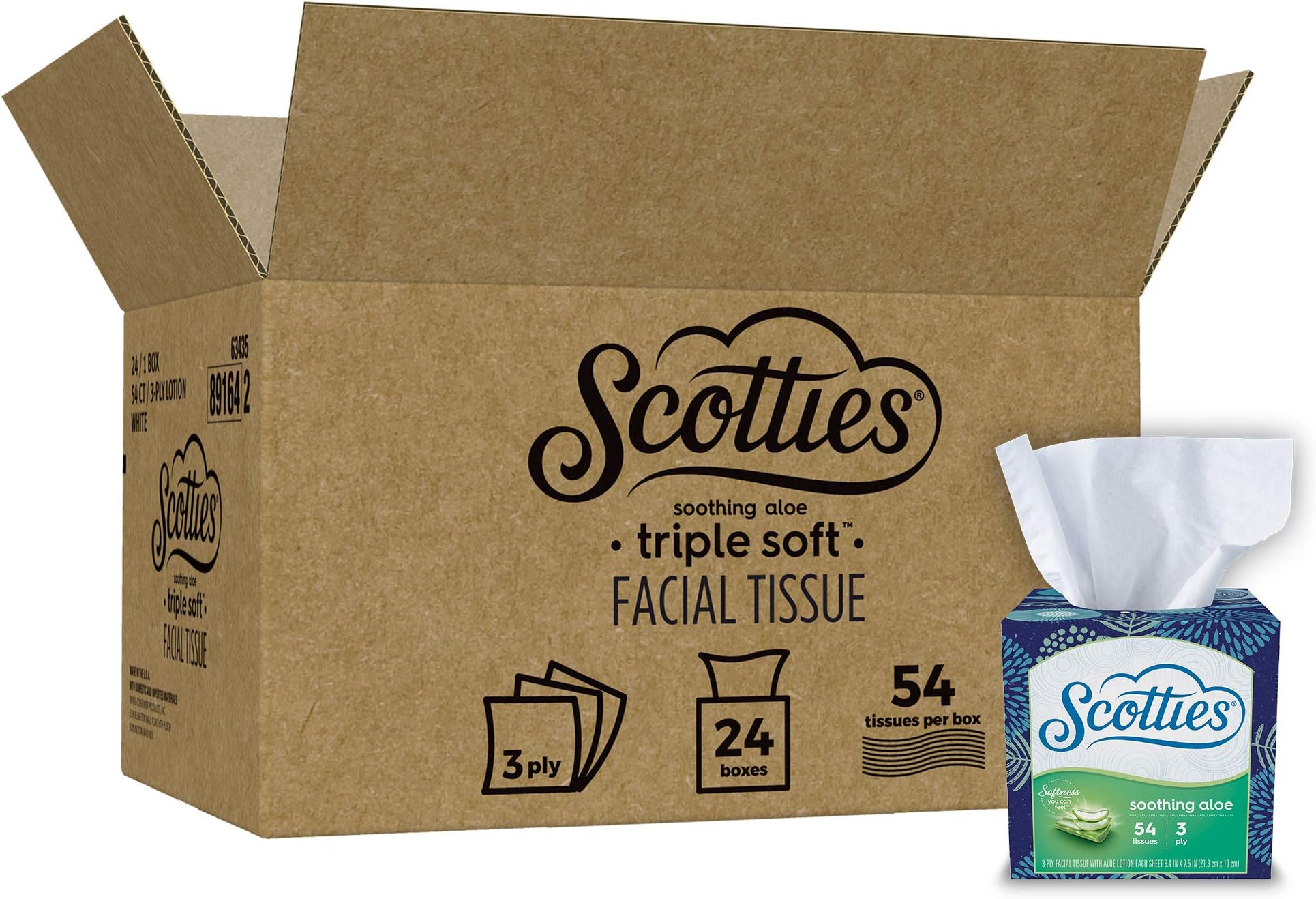 Amazon.com: Scotties Everyday Comfort Facial Tissues, 2-Ply, 92 Tissues ...