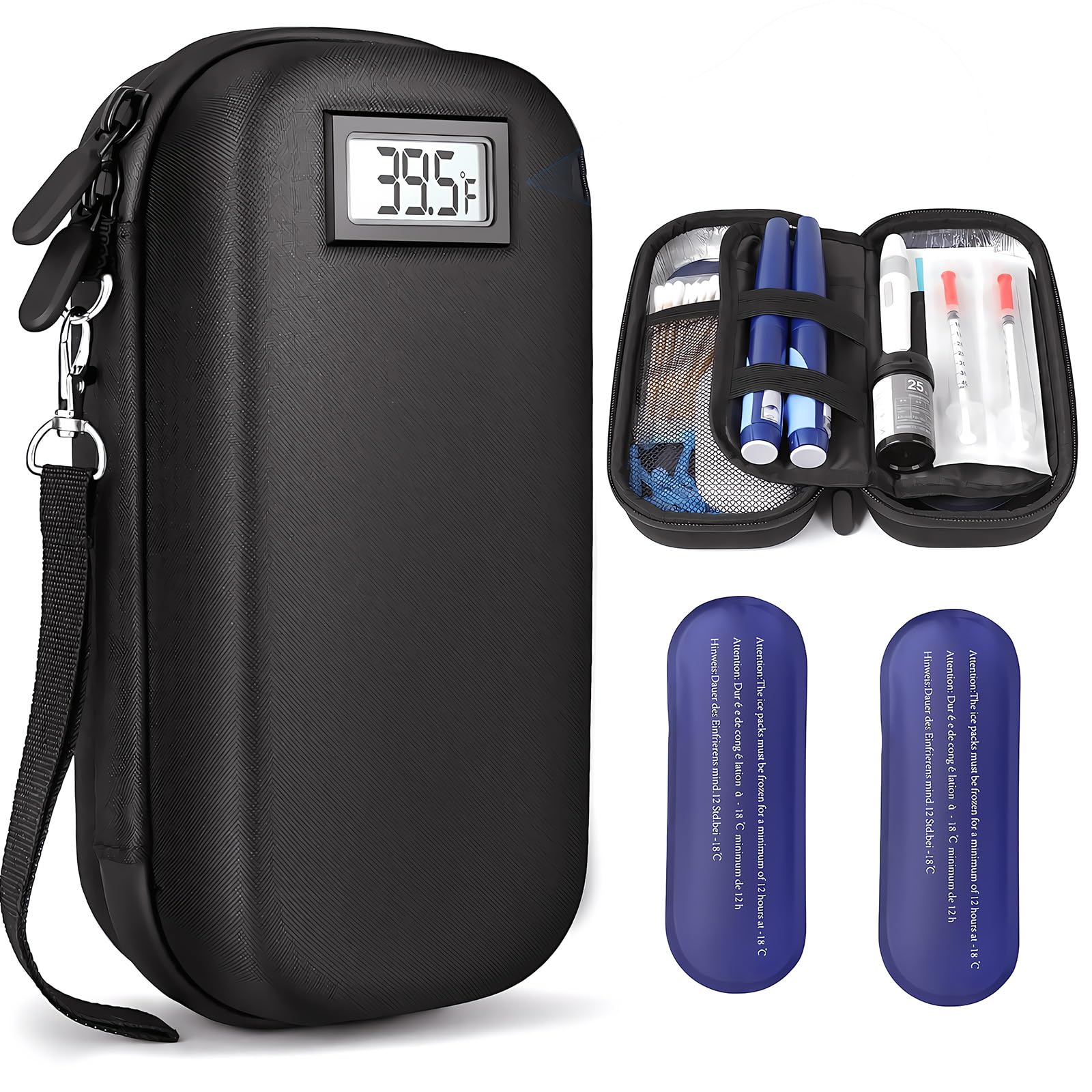 Amazon.com: URANZL Insulin Cooler Travel Case Medication Diabetic ...