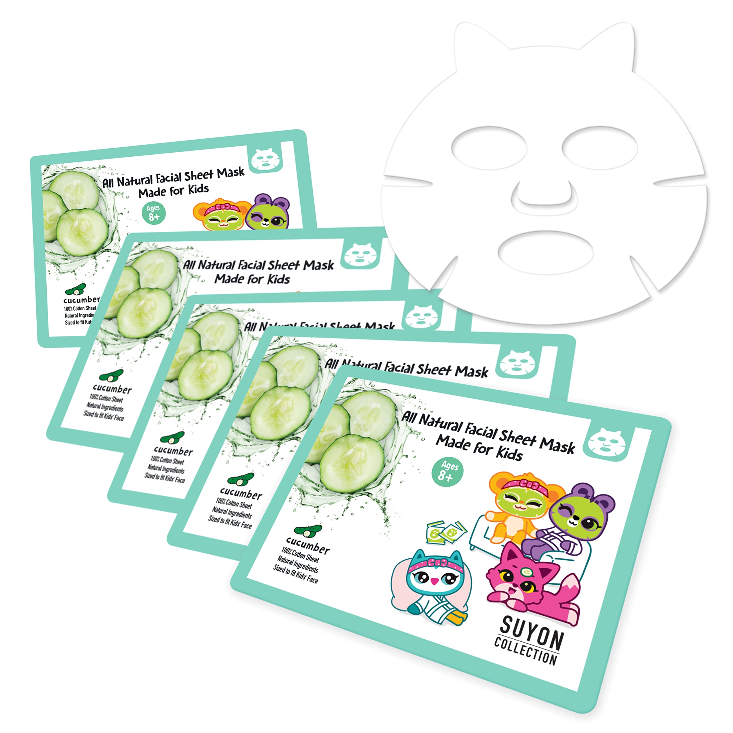 Buy SUYON Collection All Natural Face Sheet for Kids. Children Facial ...