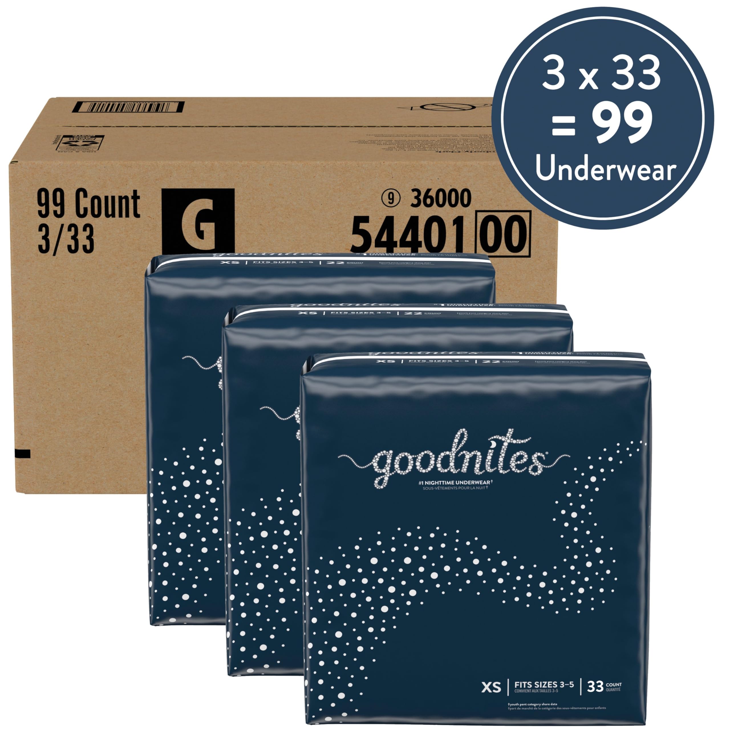 Snapklik.com : Goodnites Girls Nighttime Bedwetting Underwear, Size ...