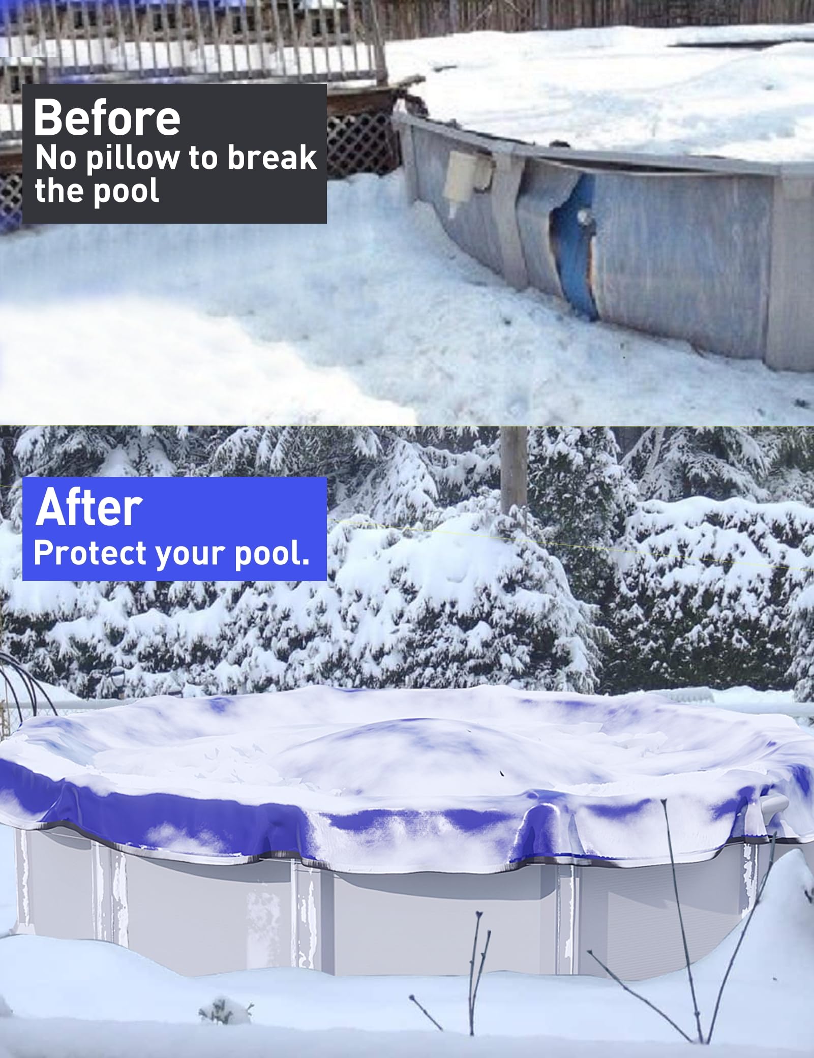 Snapklik.com : POOLHACKER Pool Pillows For Above Ground Pools ...