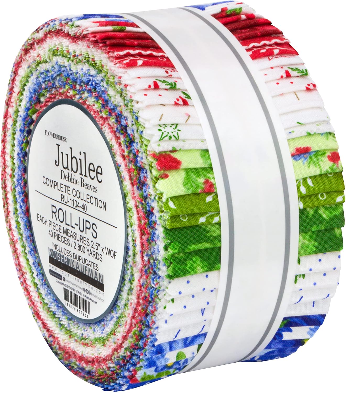 Debbie Beaves Flowerhouse Jubilee Roll Up 40 tiras de 2.5 pulgadas ...