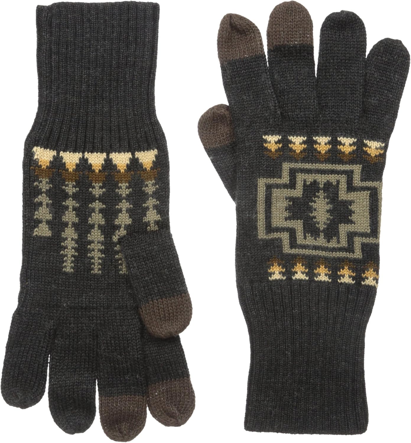 Pendleton Men's Jacquard Knit Gloves, Harding Oxford Mix, Small/Medium ...