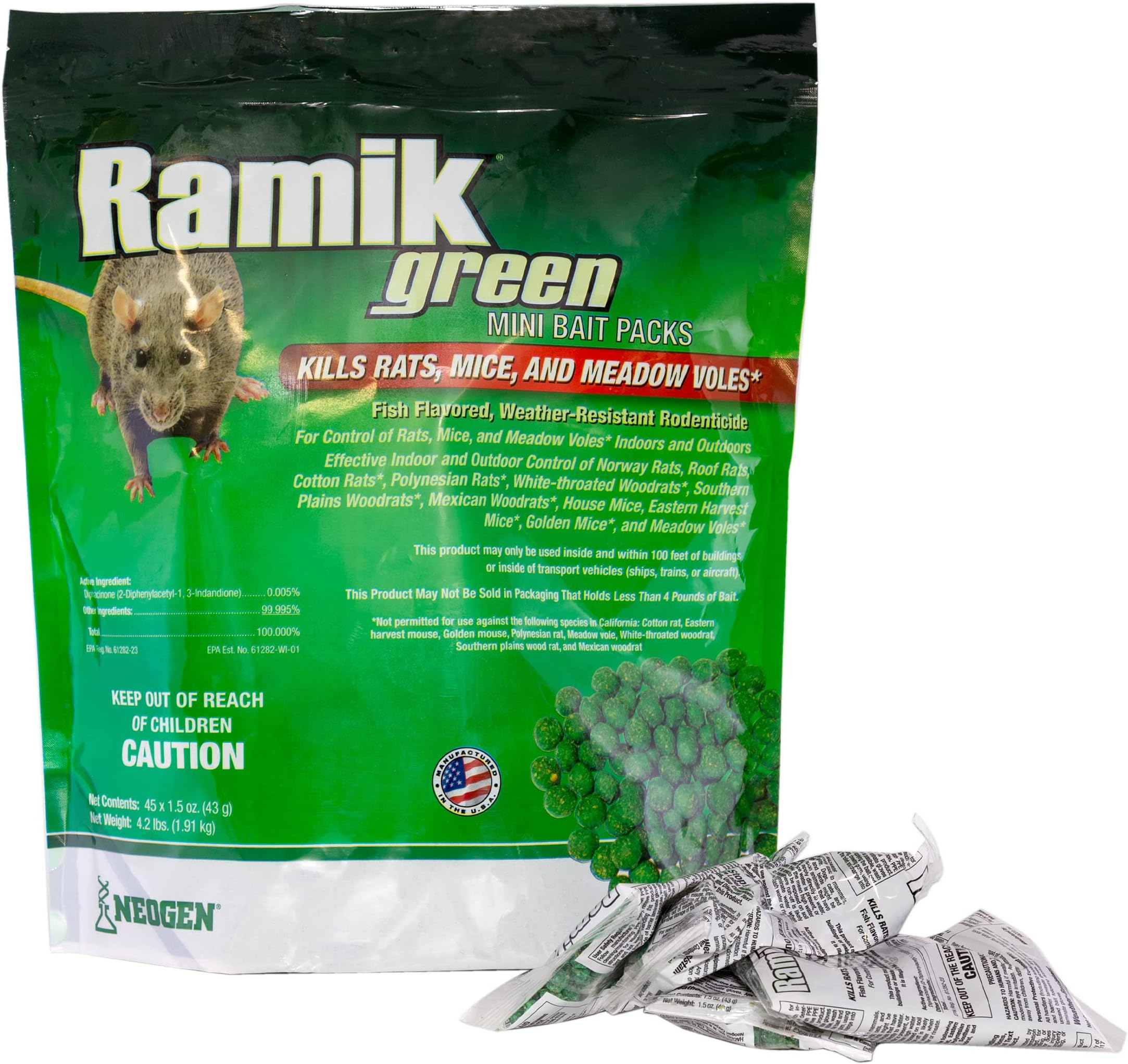 Amazon.com : Neogen Cykill Bromethalin Rodenticide Bait,Green 4 lb. Jug ...