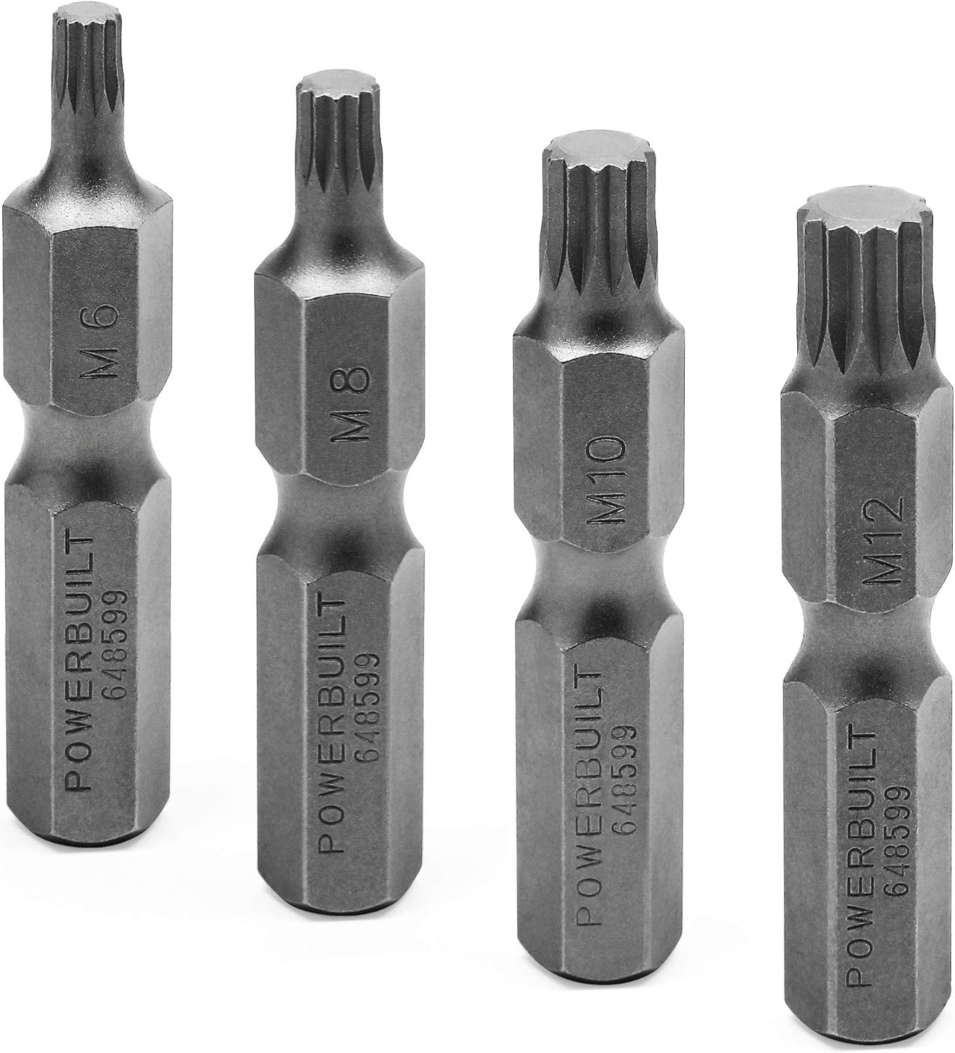 Amazon.com: Powerbuilt 4 Piece XZN Triple Square Spline Bit Set, M6 M8 ...
